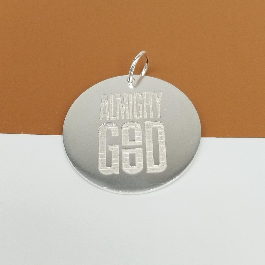 Sterling Silver Reversible Almighty God and Father God Charm Pendant ...