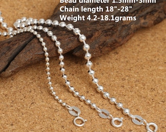 Sterling Silver Rice Grain Bali Chain Sterling Grain Bali - Etsy