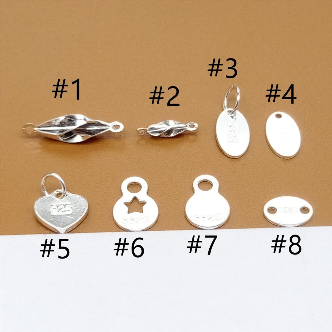 30 Sterling Silver Quality Tags For Extension Chains Connector Charms