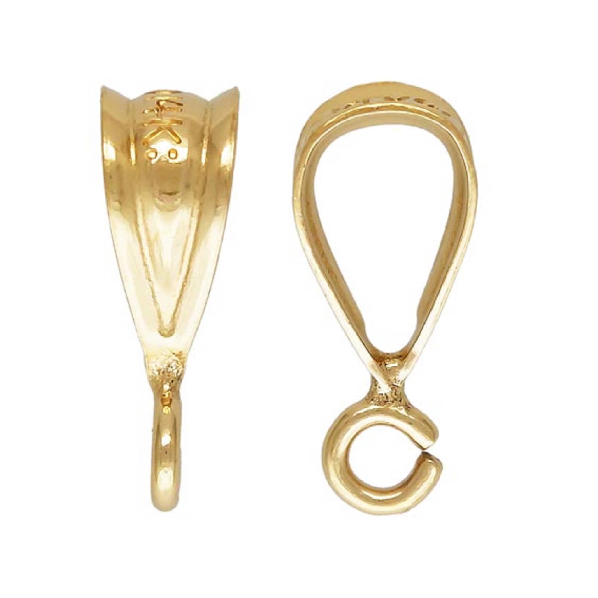 5pcs 14K Gold Filled Small Bails with Open Parallel Ring Gold | Etsy