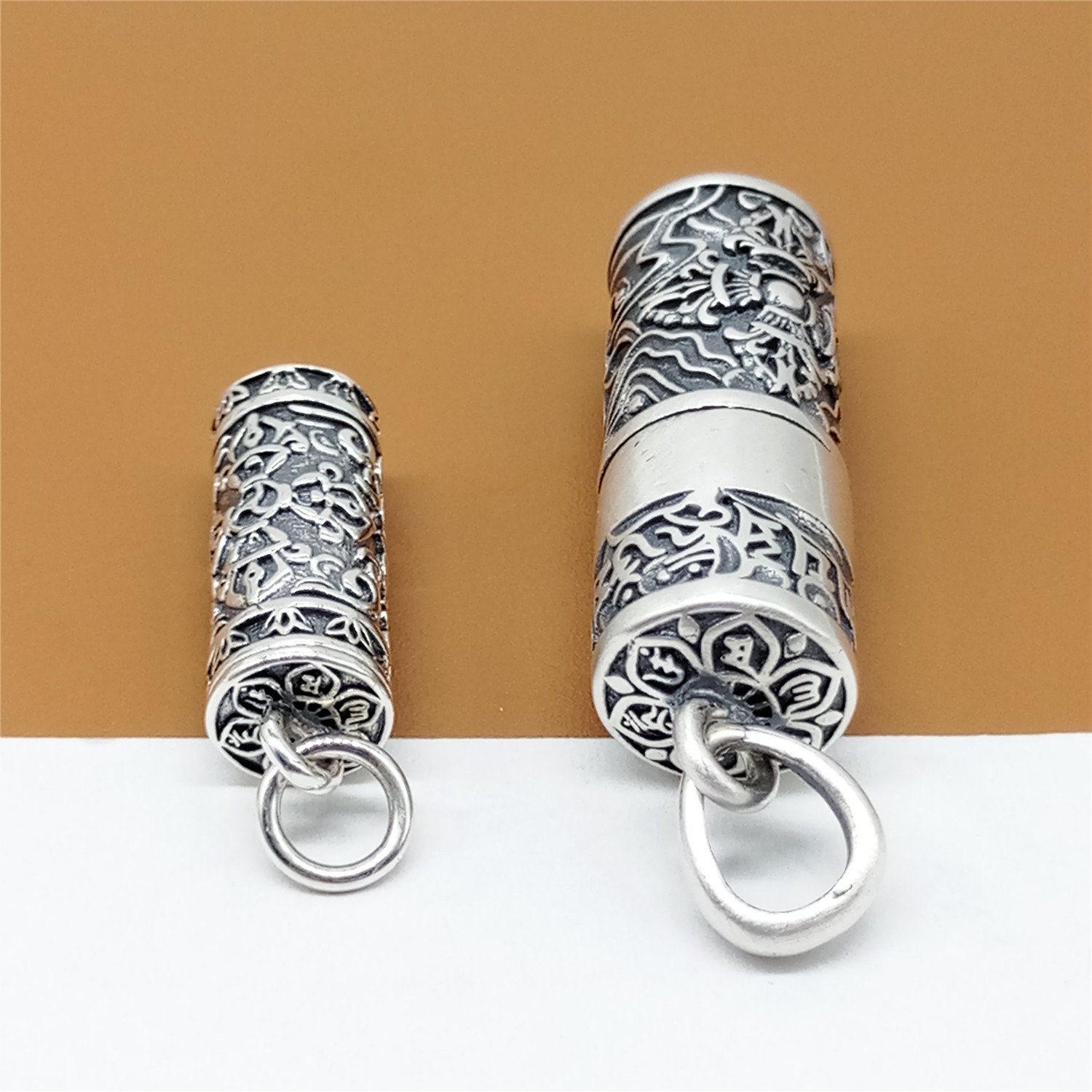 0.990 Fine Silver Om Locket Sterling Silver OM Pendant | Etsy