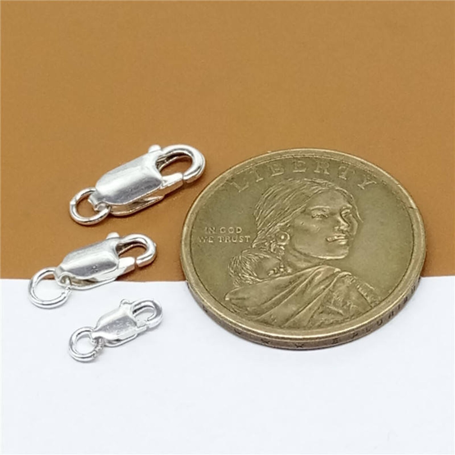 10 Sterling Silver Lobster Clasps Closed Jump Ring 925 Silver - Etsy