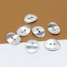 2 Sterling Silver Buttons, Oval Button Beads, Plain Buttons, 925 Silver ...