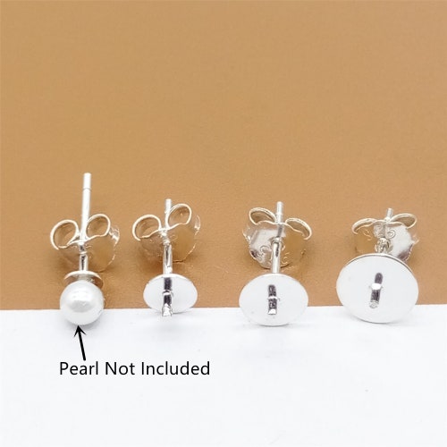 20 Pairs Sterling Silver Earring Posts W/ Flat Back 1.5mm 2mm - Etsy
