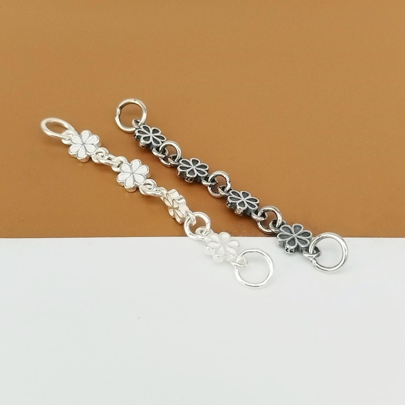 Sterling Daisy Connectors - Etsy