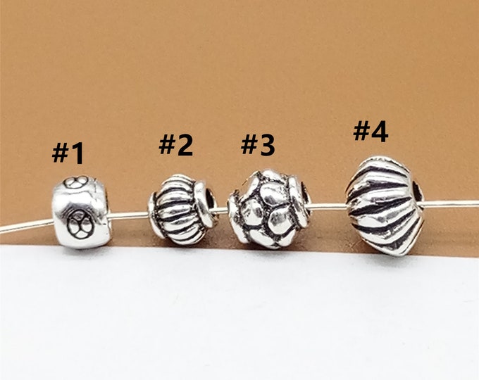 20 Sterling Silver Round Spacer Beads Bracelet Spacers 925 - Etsy