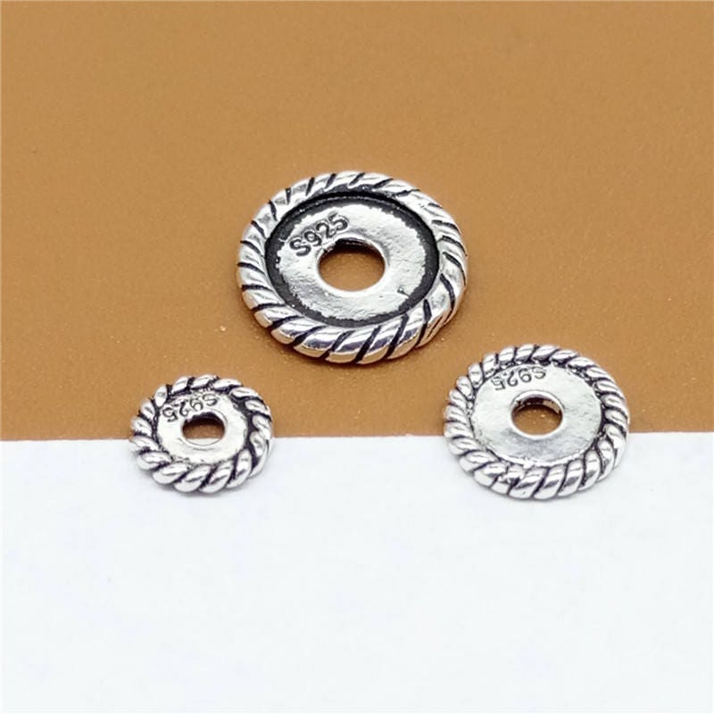 Sterling Silver Spacer Beads 925 Sterling Silver Round Spacer | Etsy