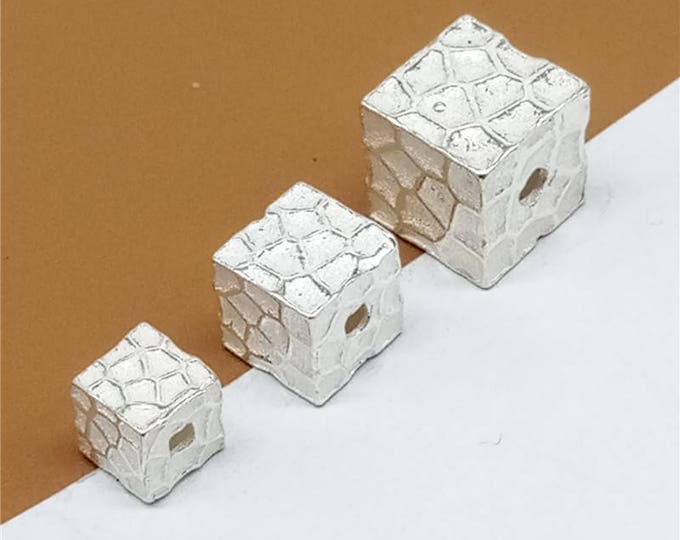 Sterling Silver Diamond Cut Beads Moon Cut Beads Corrugated - Etsy