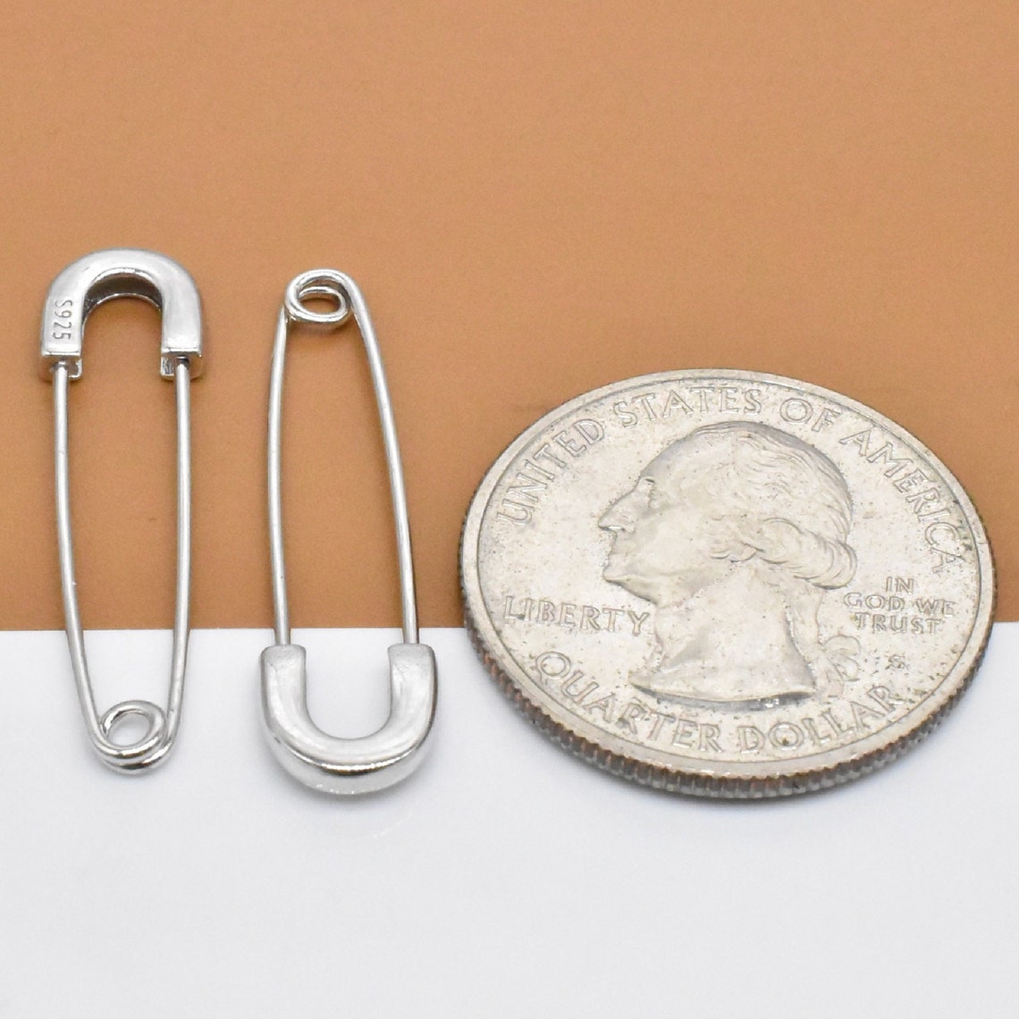 2 Sterling Silver Plain Brooch Pin Back With Rhodium Plated - Etsy