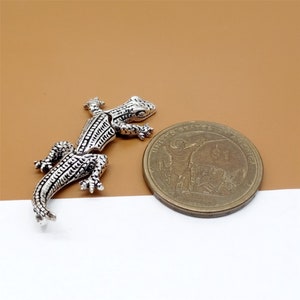 925 Sterling Silver Jointed Gecko Charm 3D Movable for Necklace - Etsy