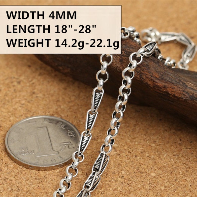 Sterling Silver Rolo Bail Chain Sterling Silver Belcher - Etsy