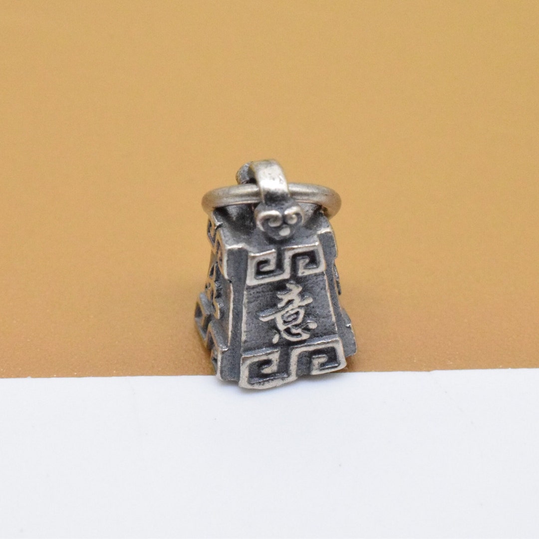 Sterling Silver Chinese Happiness Charms, 925 Silver Satisfactory Charm ...