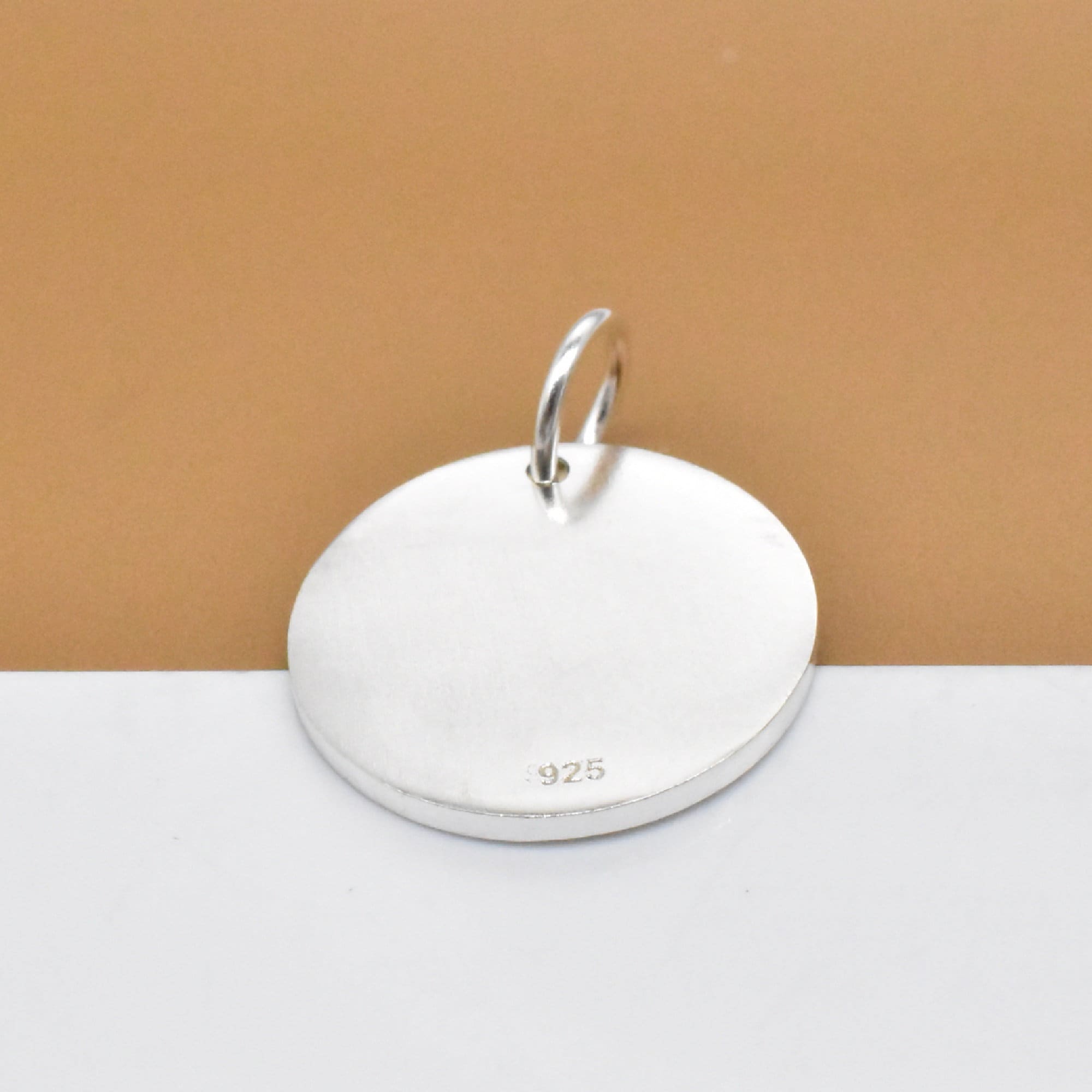 Sterling Silver Engraved Phoenix Charm, 925 Silver Phoenix Disc Charm ...