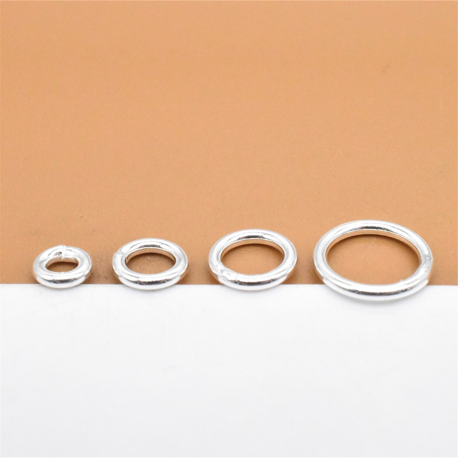 50 Sterling Silver Closed Jump Ring 925 Sterling Silver - Etsy