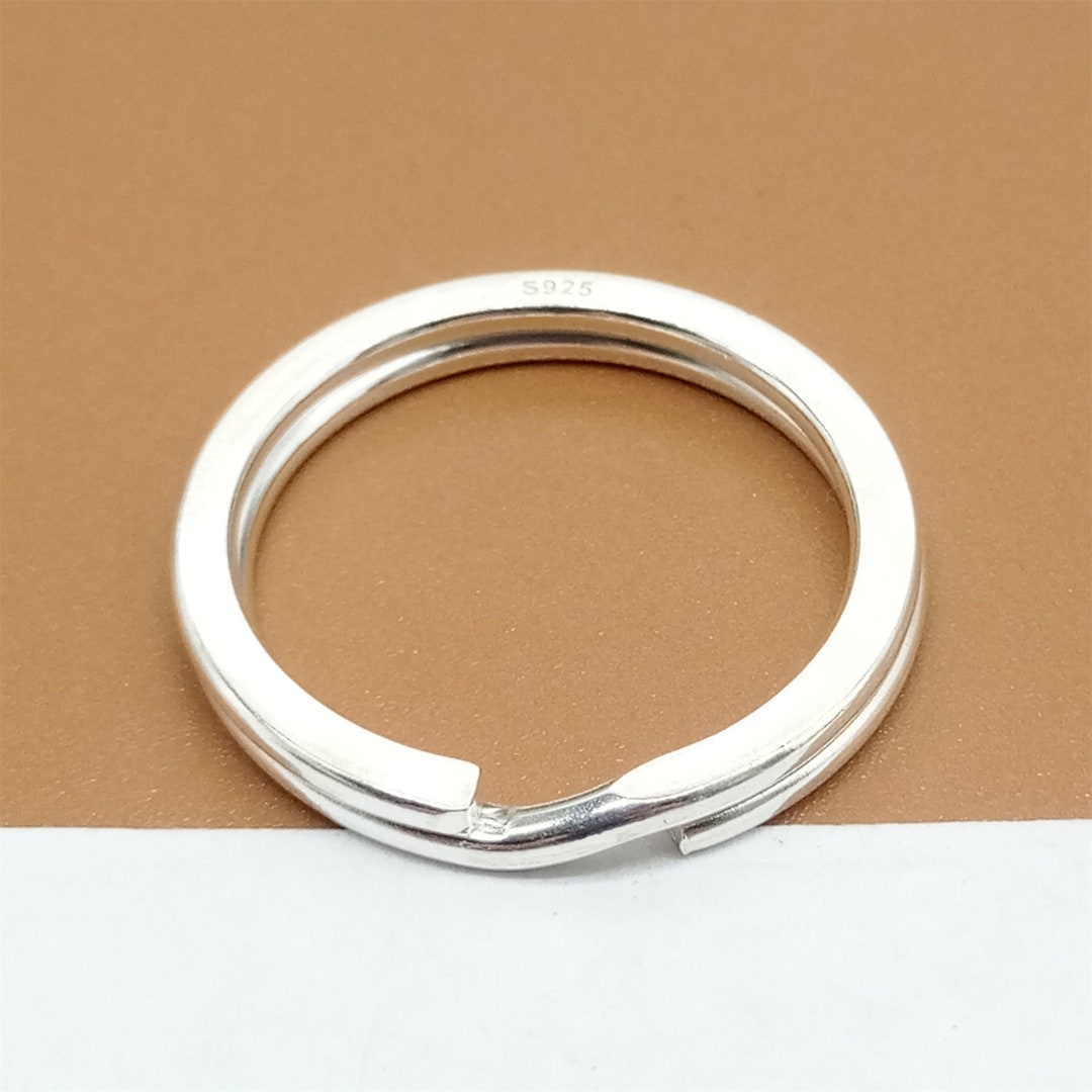 Sterling Silver Split Ring Shiny Split Ring 925 Silver Key - Etsy