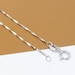 Sterling Silver Dapped Bar Chain W/ Rhodium Plated, 925 Silver Tarnish ...