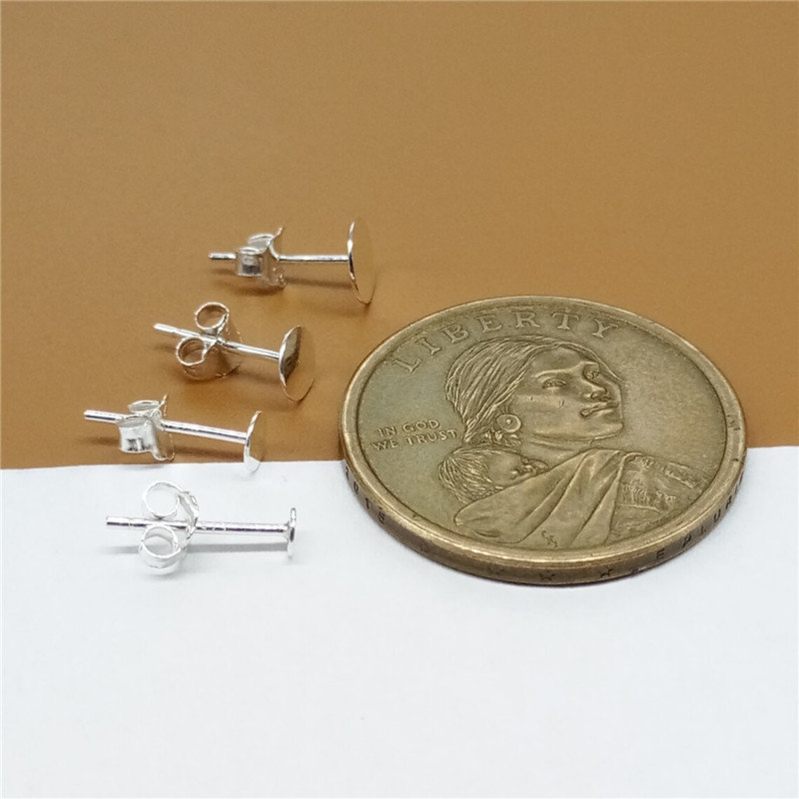 20 Pairs Sterling Silver Earring Posts W/ Flat Back 1.5mm 2mm - Etsy
