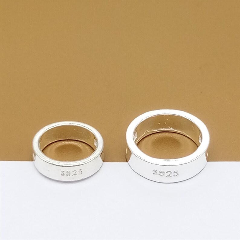 5 Sterling Silver Ring Bead Frames Ring Frame Spacers 925 - Etsy