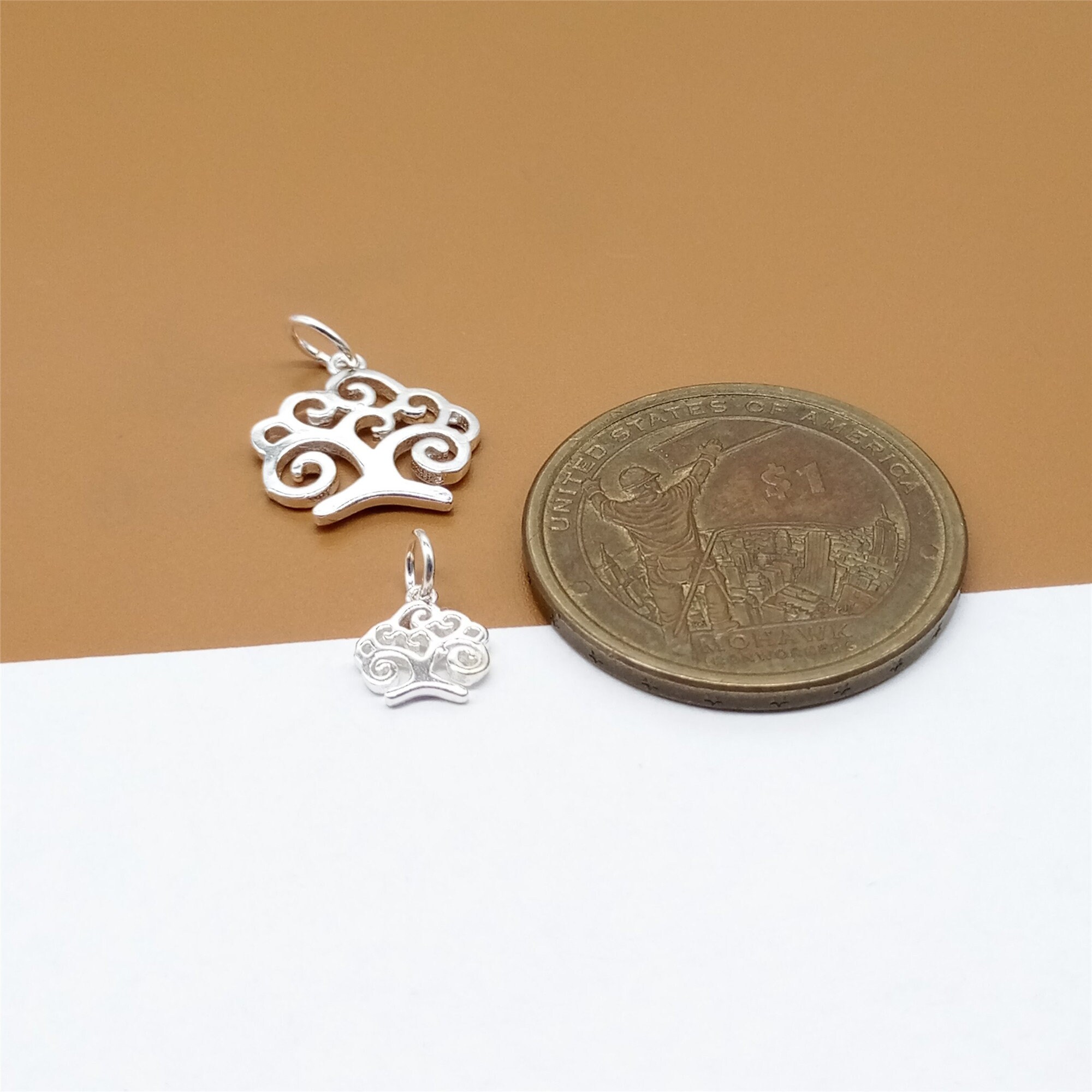 925 Sterling Silver Tree Charms Tree of Life Charms 925 | Etsy