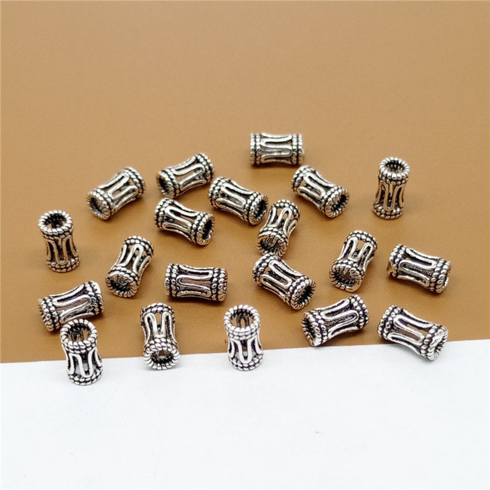 20 Sterling Silver Small Tube Beads 925 Silver Bulk Tubular - Etsy