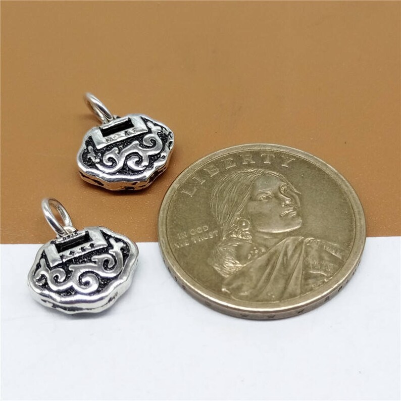 2 Sterling Silver Spiral Longevity Lock Charm 925 Sterling - Etsy