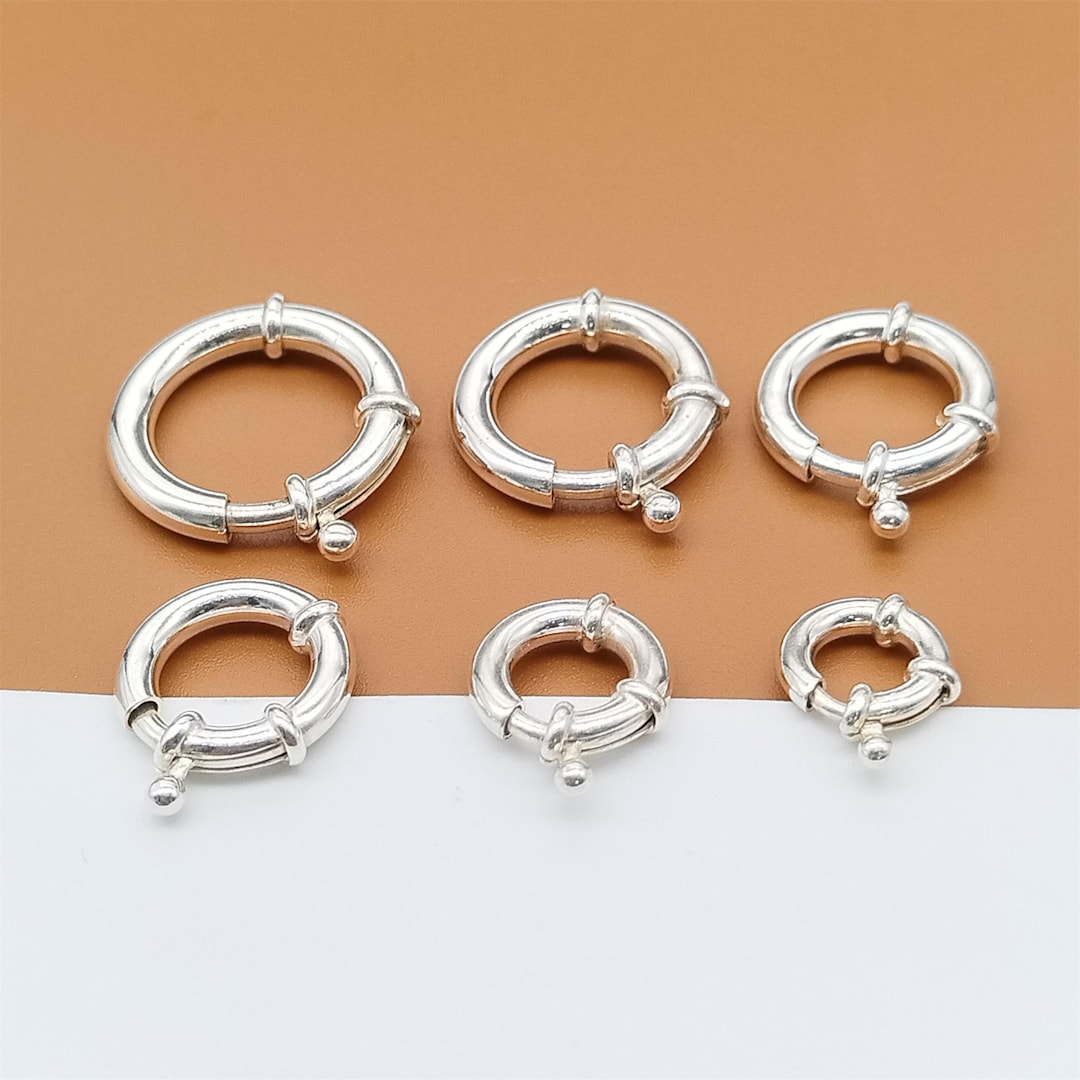 Sterling Silver Spring Clasp 10mm 12mm 14mm 16mm 18mm 20mm, 925 Silver ...
