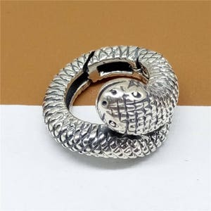 Sterling Silver Snake Lobster Clasp, Sterling Silver Clasp, 925 Silver ...