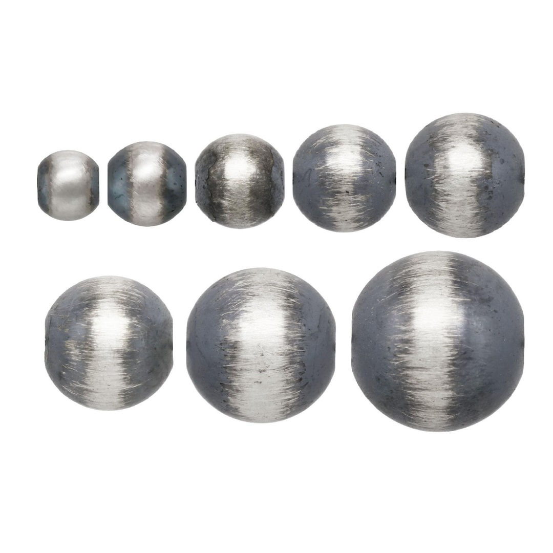 Sterling Silver Navajo Style Pearls, 925 Silver Oxidized Round Beads ...