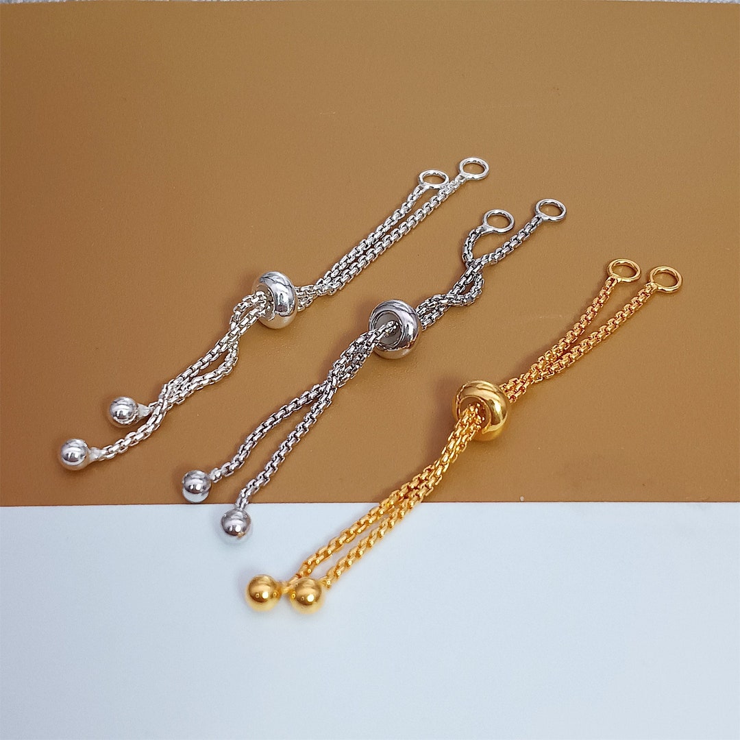 Sterling Silver Unfinished Bracelet Chain, 925 Silver Round Box Chain ...