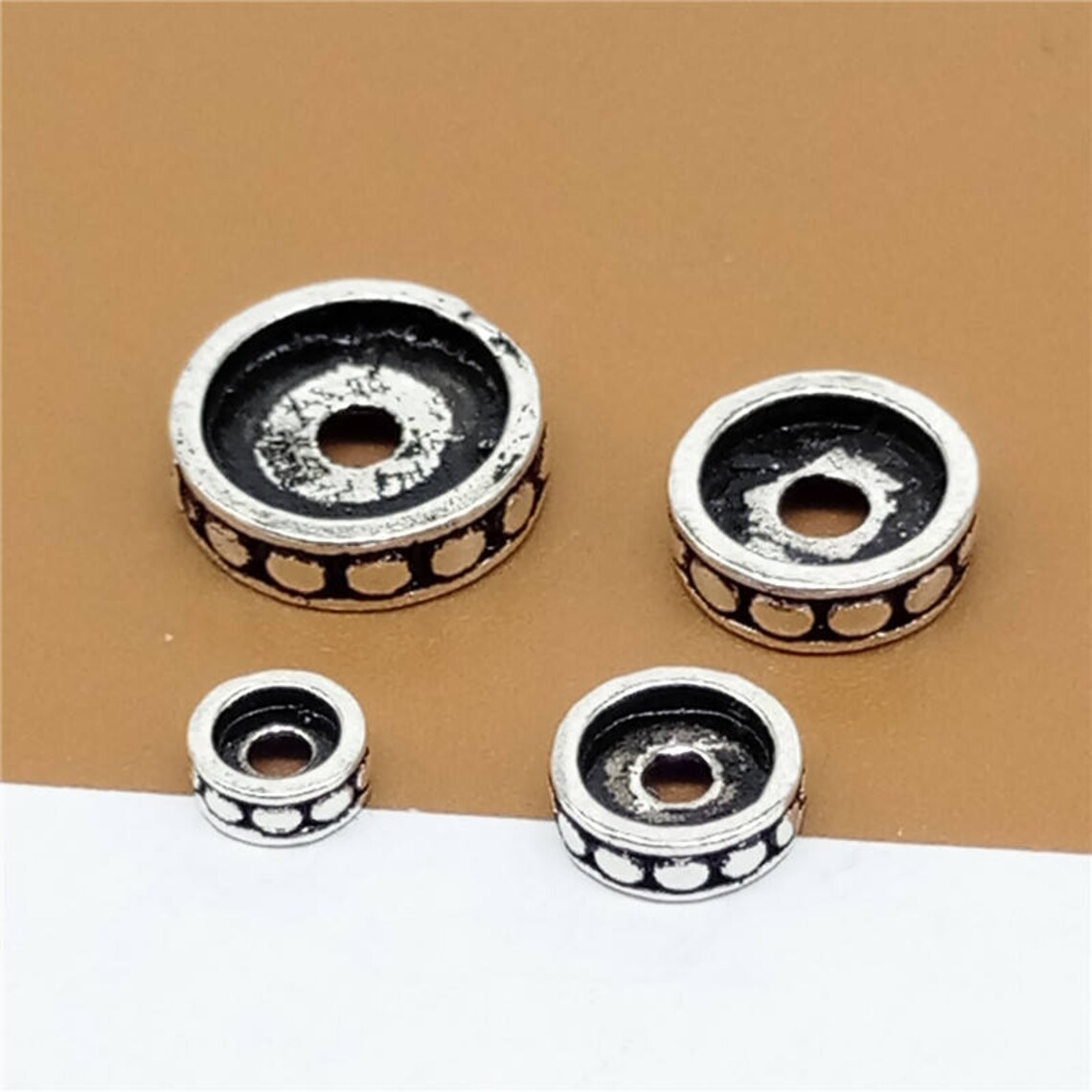 Sterling Silver Round Spacer Beads, 925 Silver Round Spacer Beads ...