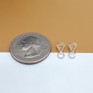10 Sterling Silver Bails, 925 Silver Pendant Bail, Charm Bail, Open ...