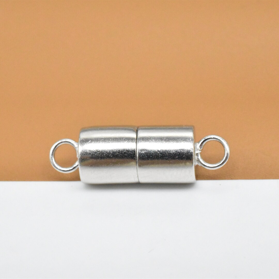 2 Sterling Silver Magnetic Clasps, 925 Silver Magnet Clasp, Magnetic ...