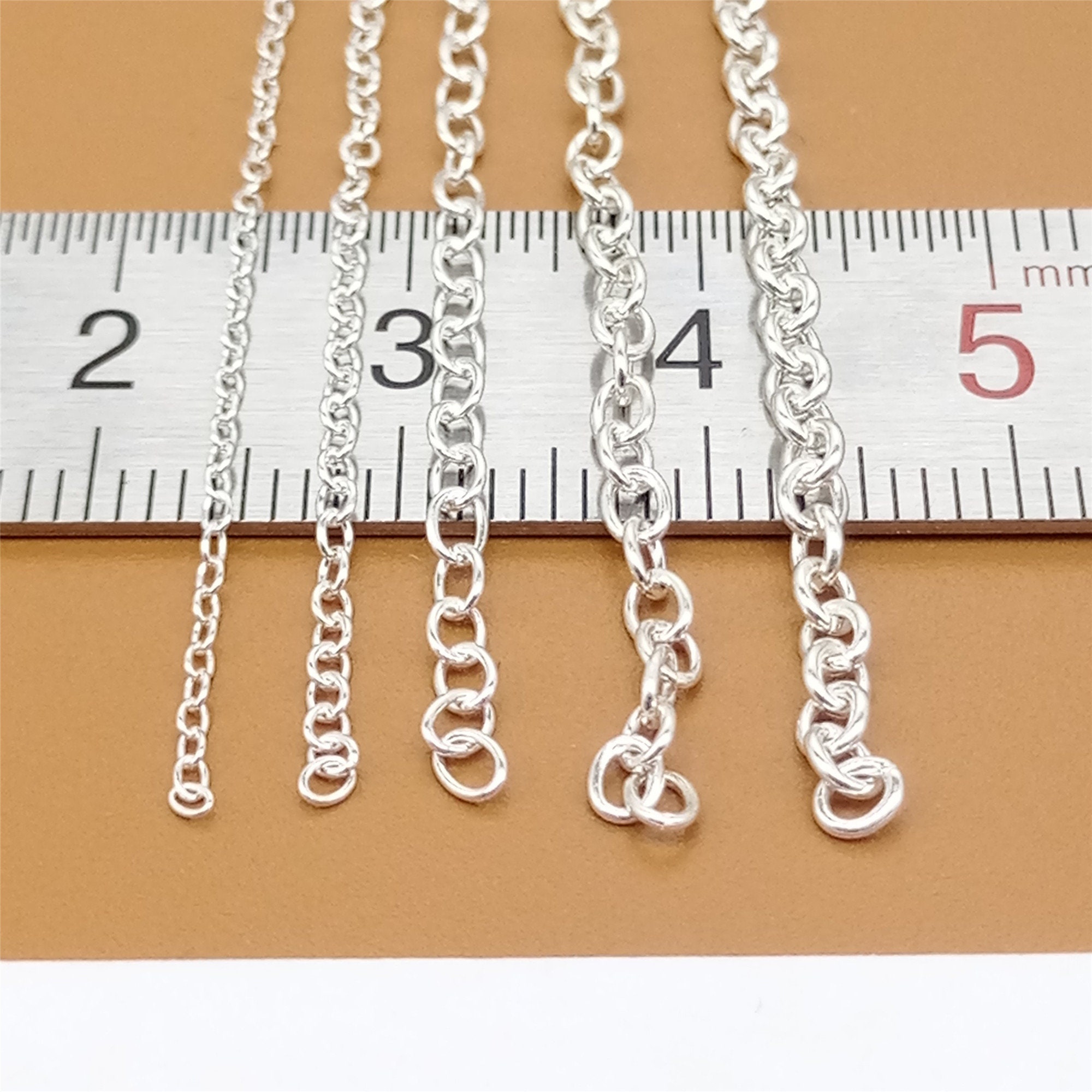 Sterling Silver Round Cable Chain Bulk Cable Chain - Etsy