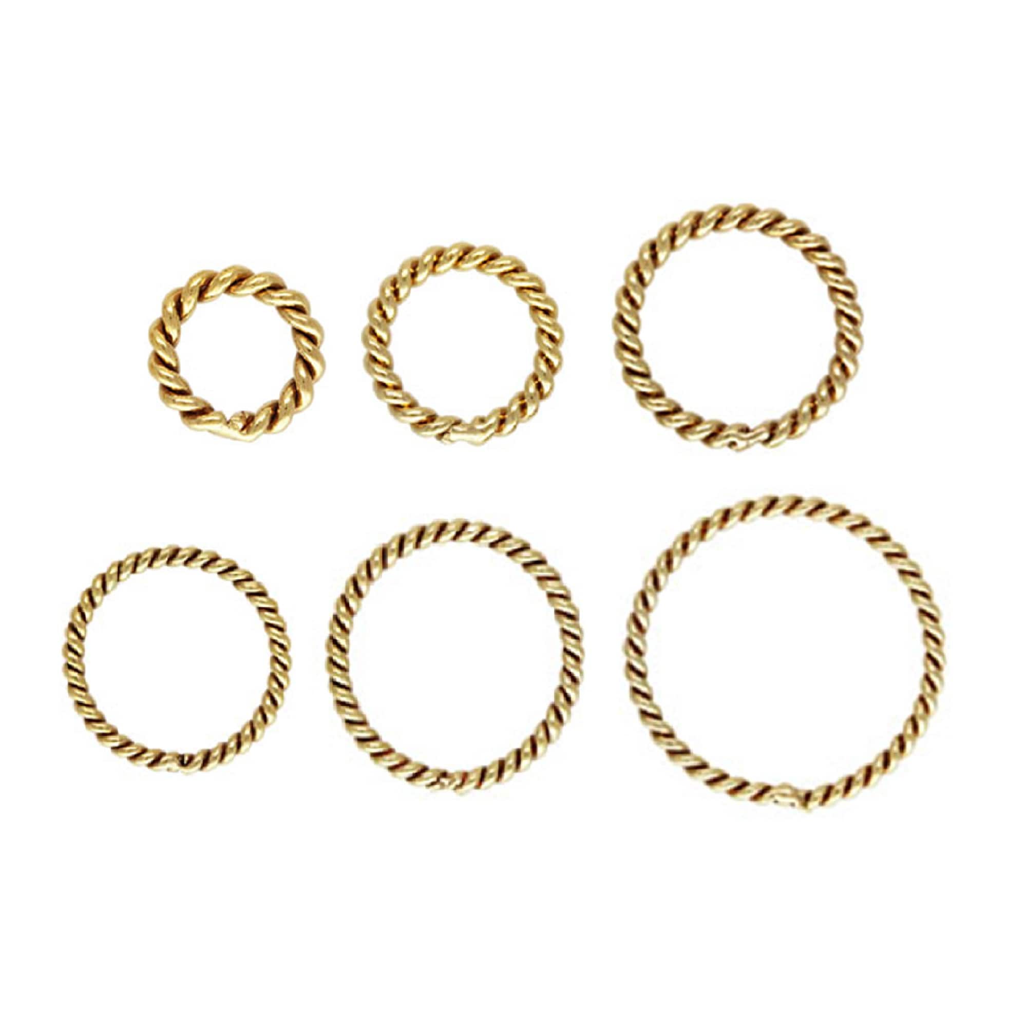 14K Gold Filled Twisted Jump Rings Gold Filled Coiled Jump | Etsy