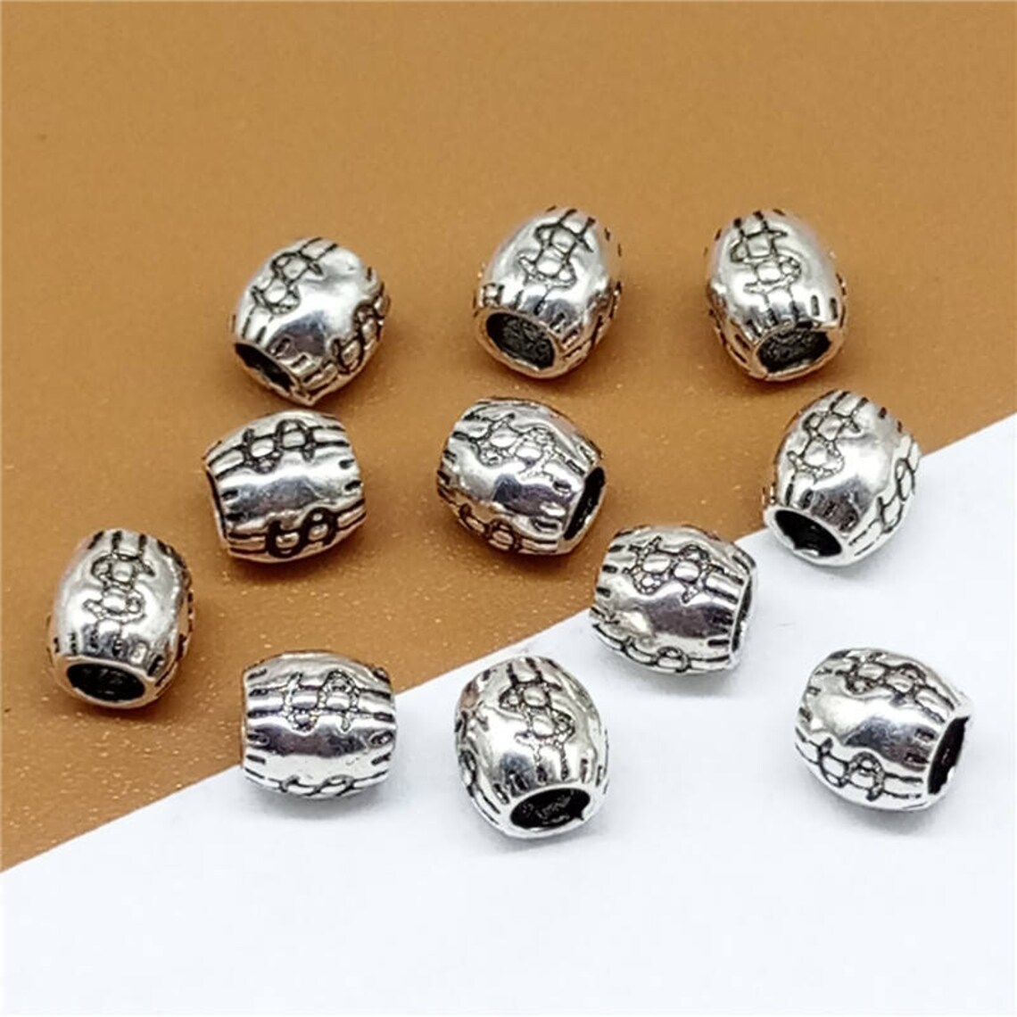 15 Sterling Silver Small Dollar Beads 925 Silver Dollar - Etsy