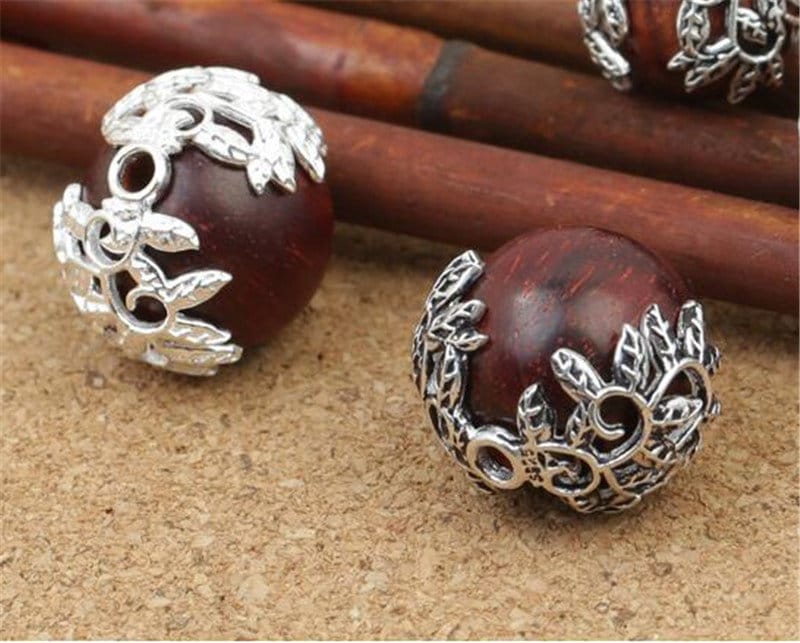 Sterling Silver Bead Caps, 925 Silver Flower Bead End Caps, Sterling ...