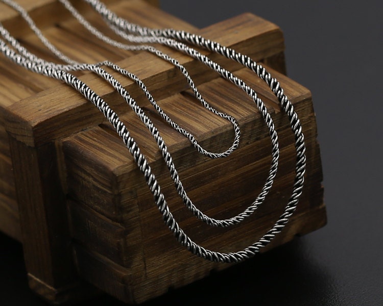 Sterling Silver Twist Rope Chain, Twist Bali Chain, 925 Silver Twist ...