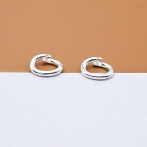 5 Sterling Silver Oval Lock Jump Rings 8x6mm, 925 Silver Lock Jump Ring ...