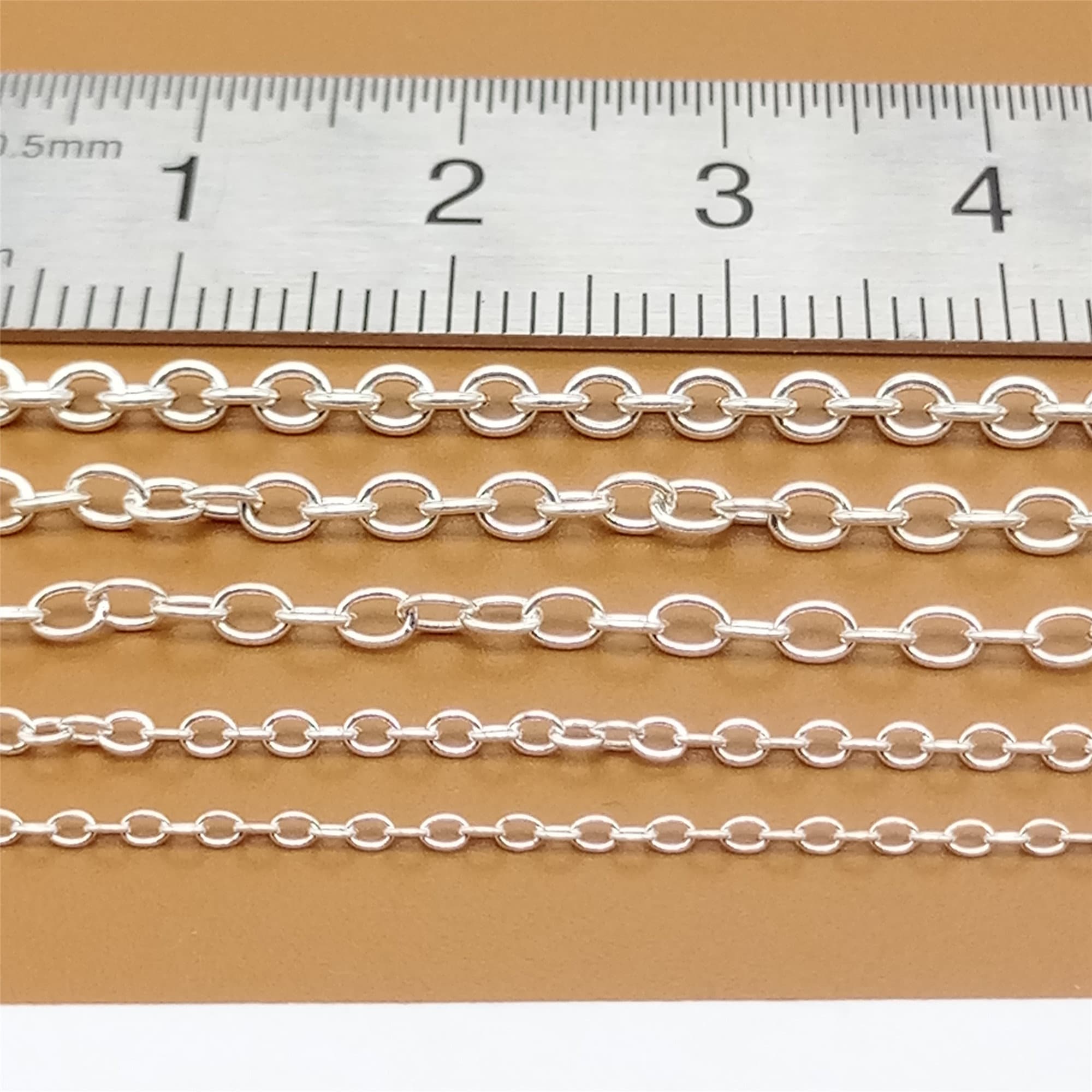 Sterling Silver Round Cable Chain Bulk Cable Chain - Etsy
