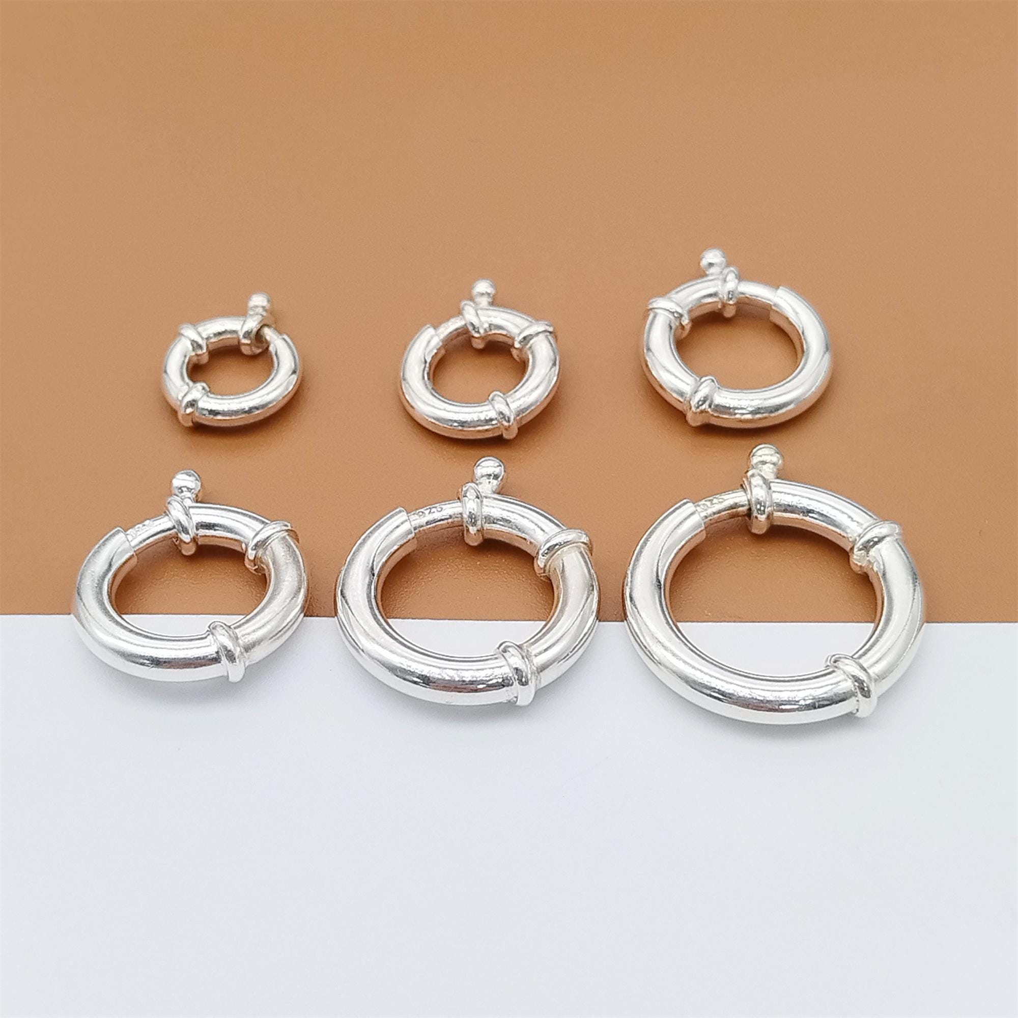 Sterling Silver Spring Clasp 10mm 12mm 14mm 16mm 18mm 20mm, 925 Silver ...