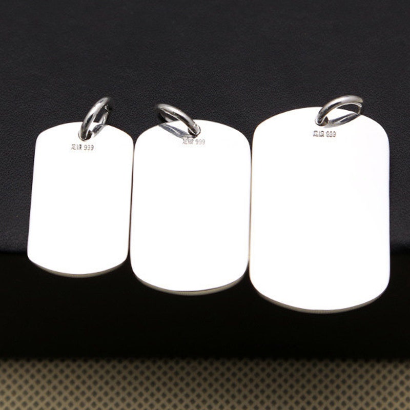 Silver Dog Tag - Etsy