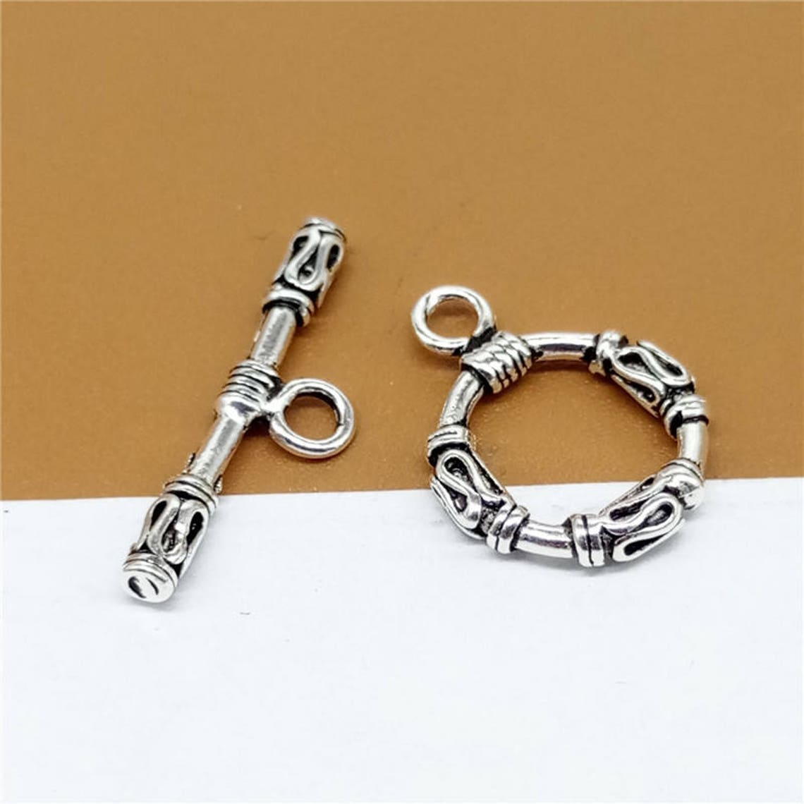 Sterling Silver Toggle Clasp, 925 Sterling Silver Toggle Clasp, 925 ...