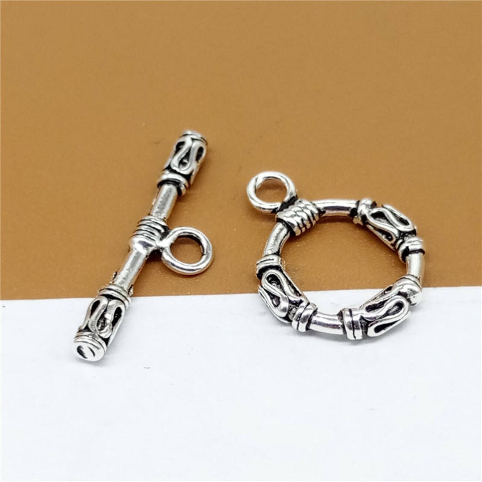 2 Sterling Silver Toggle Clasp 925 Stering Silver Toggle | Etsy