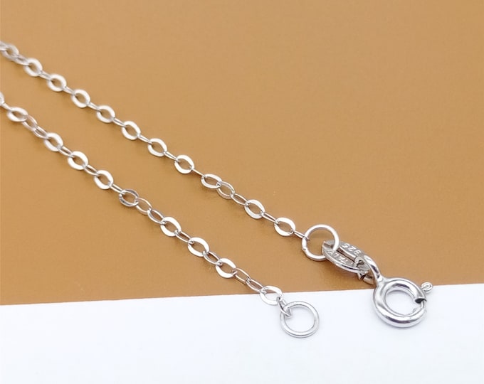 Sterling Silver Cable Chain Satellite Chain Snake Chain W/ - Etsy