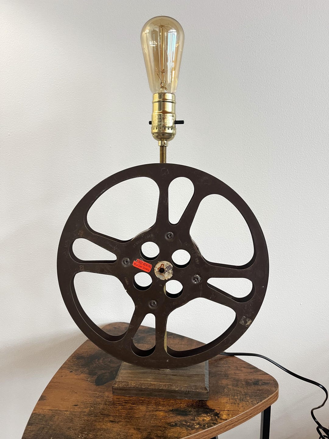 Brown Film Reel Standing Table Lamp - Etsy