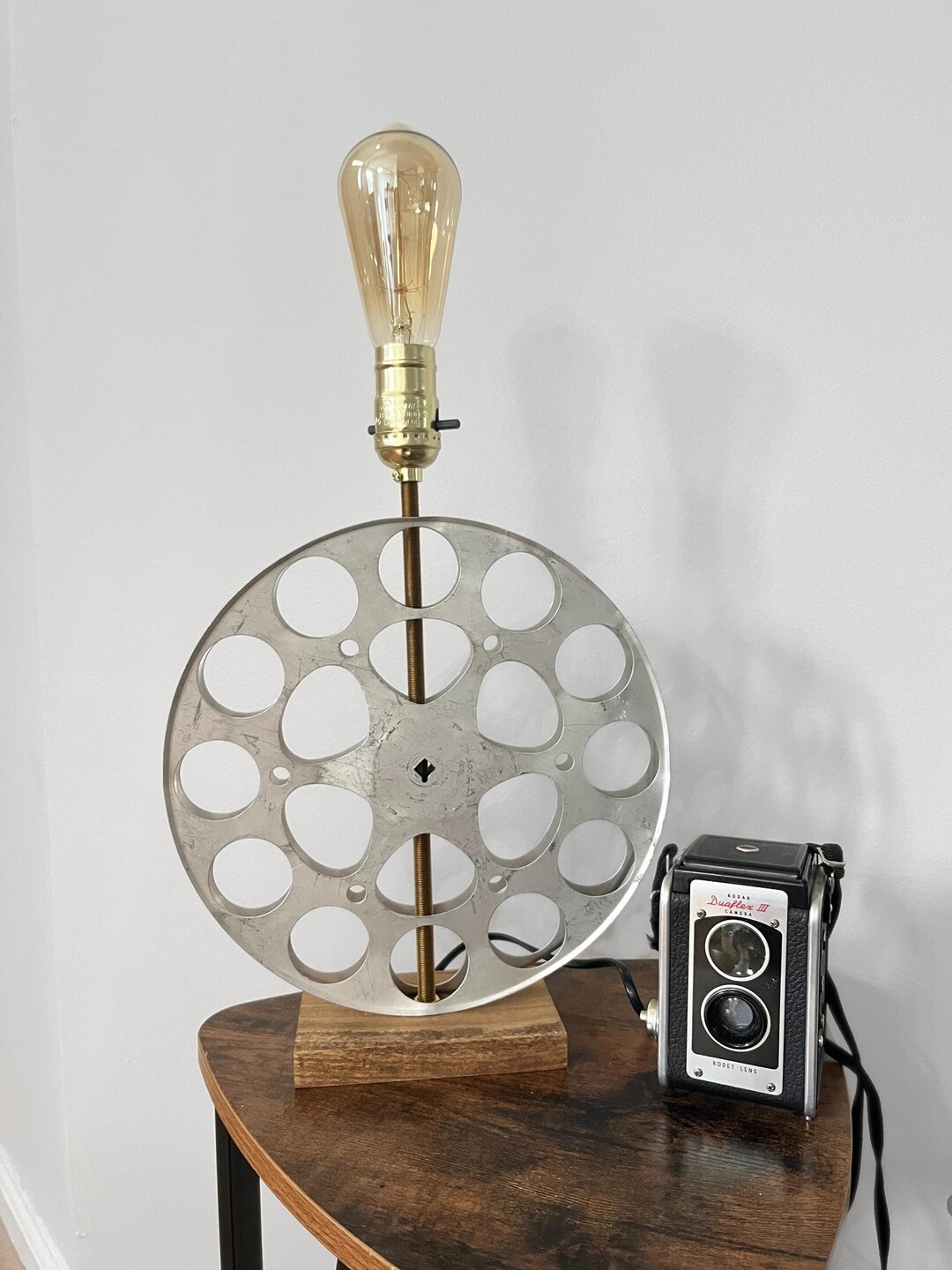Silver Film Reel Standing Table Lamp - Etsy