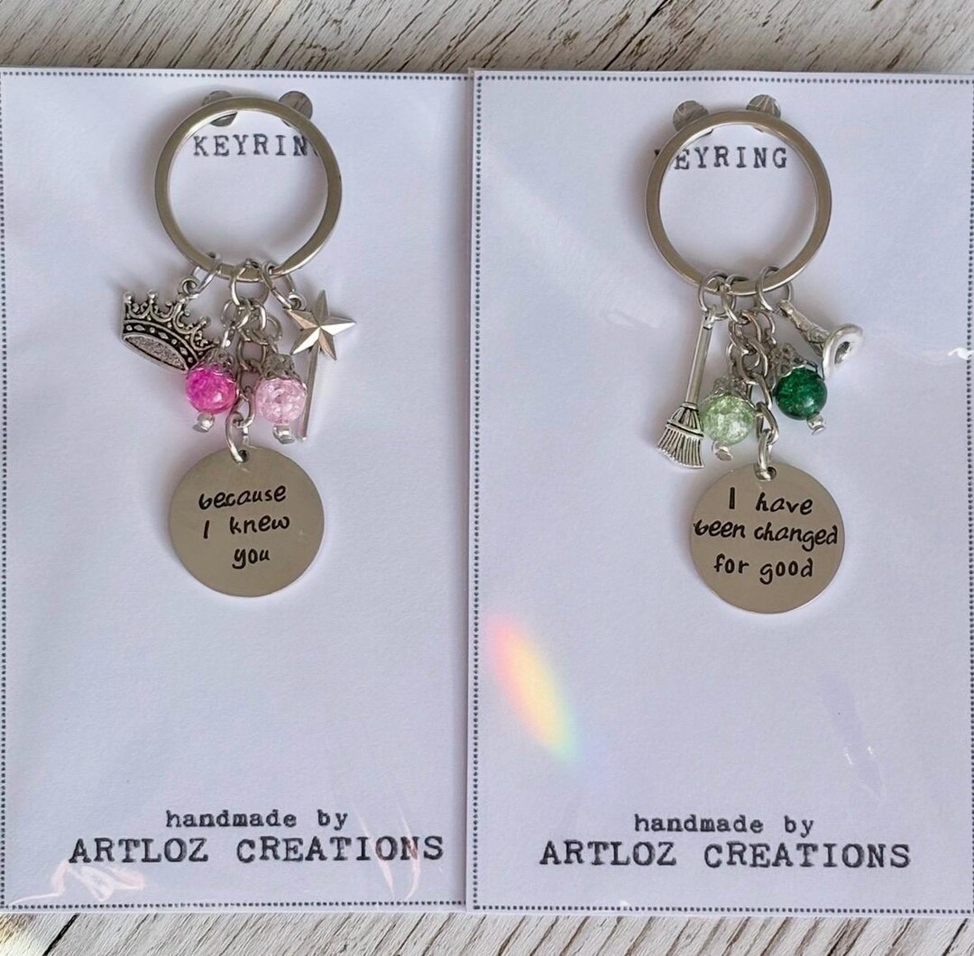 Wicked Inspired Keyrings Set: Best Friends Musical Friendship Gift - Etsy