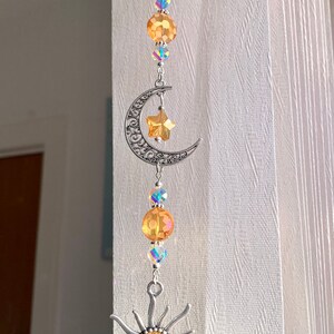 Aurora Borealis Sun, Moon & Stars Suncatcher: AB Celestial Crystal ...