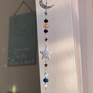 Handmade Sun, Moon & Stars ‘sunburst’ Hanging Charm, Gift, Astronomy ...