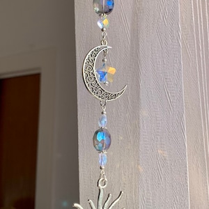 Aurora Borealis Sun, Moon & Stars Suncatcher: AB Celestial Crystal ...